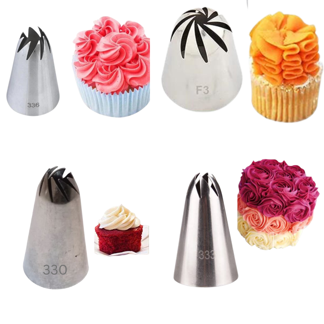 Rose Piping Tips (4 variants) – Bake It Egypt